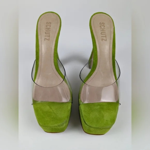 SCHUTZ | Shoes | New Schutz Haila Platform Heel Shoes Verde Green ...